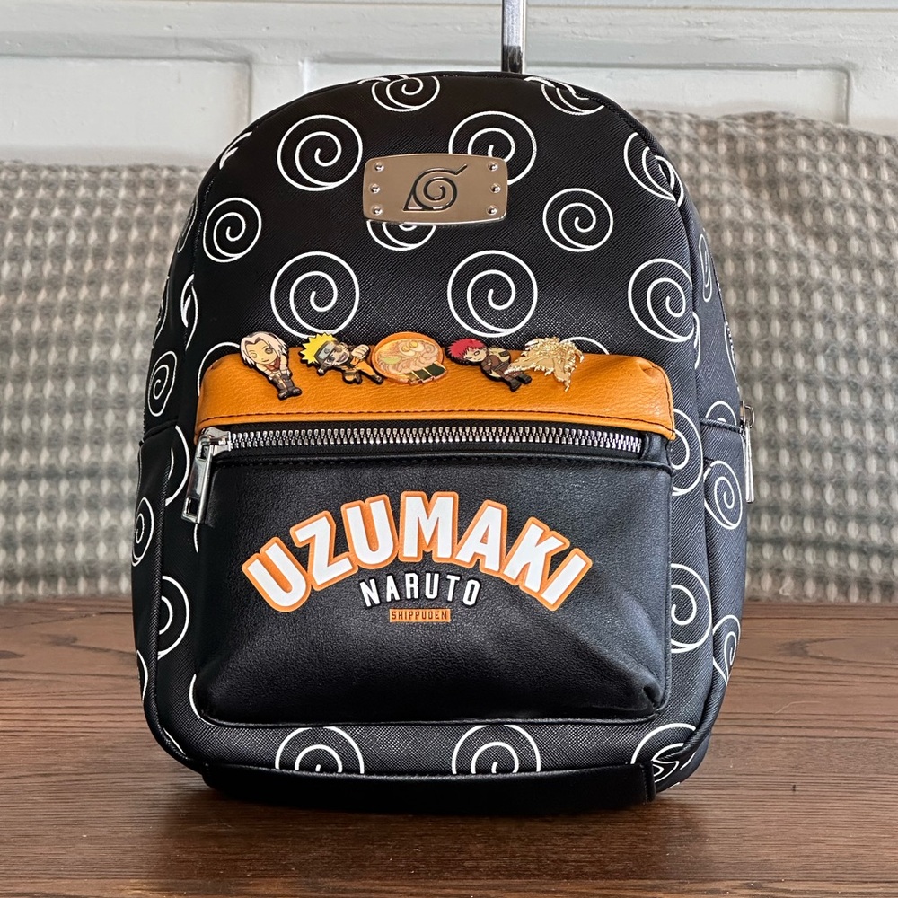 Naruto Uzumaki Metal Badge Mini Backpack - Gem
